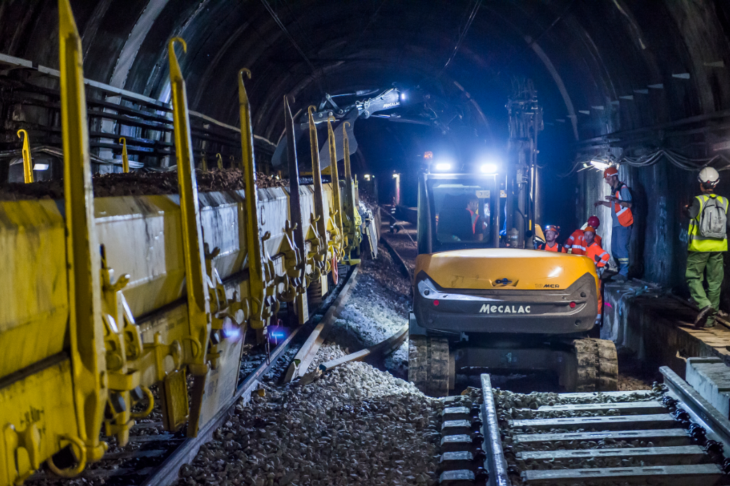 Visite guidée du chantier de renouvellement des voies et du ballast