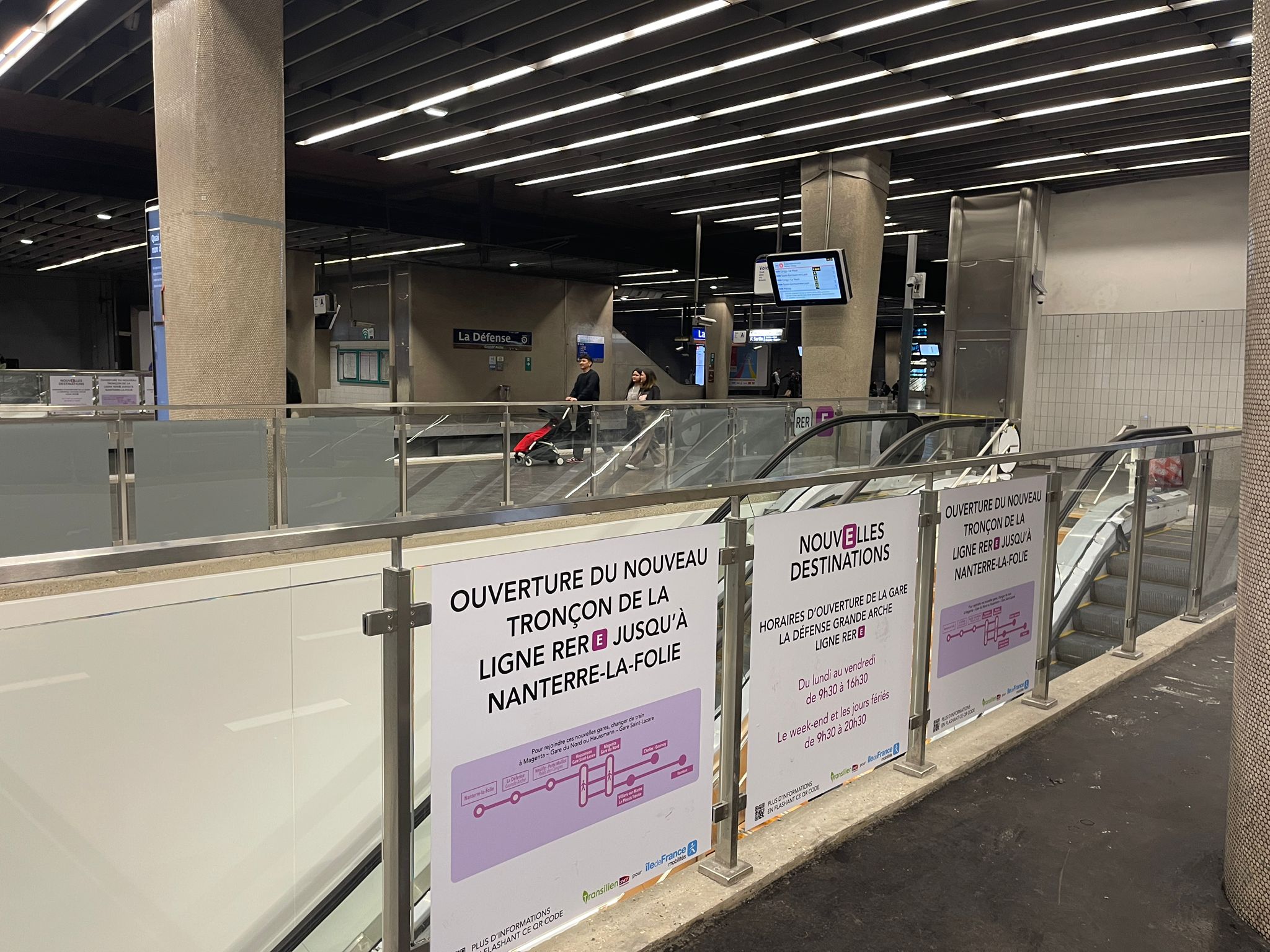 Nouveauté : Le RER E rejoint le RER A en gare de La Défense